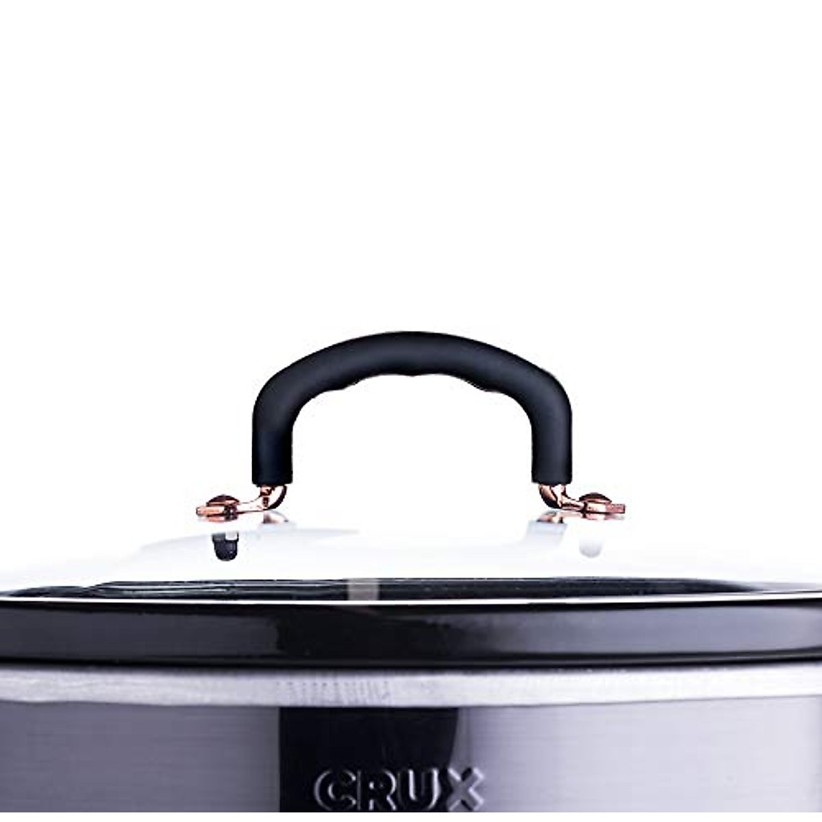 CRUX 6-Quart Programmable Digital Slow Cooker with 20 Hour Digital Countdown Timer, Black