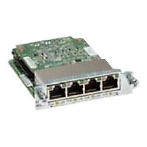 Cisco Gigabit EtherSwitch EHWIC - Switch - managed - 4 x 10/100/1000 (PoE) - plug-in module - PoE (Renewed)