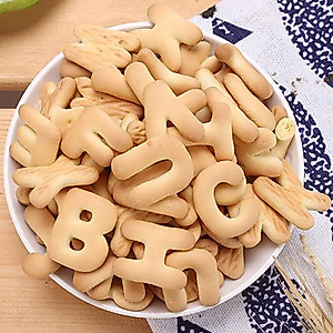 Alphabet Cookie Cutters Set, 26 Pcs Stainless Steel Large Mold Tools for Fondant Biscuit, Cake, Fruit, Vegetable, or Dough Cut (3 inch)