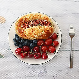 Hersvin Shelf Liners, 12in x 20ft Kitchen Drawer Mats, Non-Adhesive EVA Cupboard Protector, Cabinet Lining, Refrigerator Liner (Clear Dot)