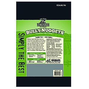 Redbarn Bully Nuggets Dog Treat | All-Natural, Highly Palatable Treats with Functional Ingredients | Beef Lung | Nutritious Training Treat, (Pack of 2)