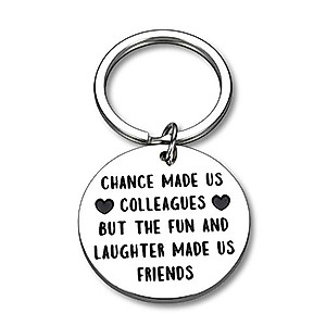 Coworker Leaving Gifts Colleague to Friend Keychain Going Away Appreciation Goodbye Farewell Keyring for Boss Lady Women Men Him Her Resignation Retirement Birthday Christmas Friendship Presents