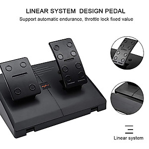 PXN PC Racing Wheel, V3II 180 Degree Universal Usb Car Sim Race Steering Wheel with Pedals for PS3, PS4, Xbox One, Xbox Series X/S, Nintendo Switch (Orange)