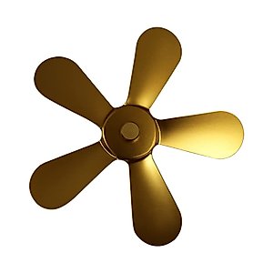 UXZDX CUJUX Low Noise Fireplace Fan Blade Living Room Efficient Household 5 Blades Winter Warm (Color : Gold, Size : 152mm)