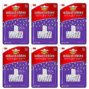 Command Hooks Bundle ~ 84 Pcs Bulk Command Adjustables Repositionable Clips with Reusable Strips, Holds .5 lbs