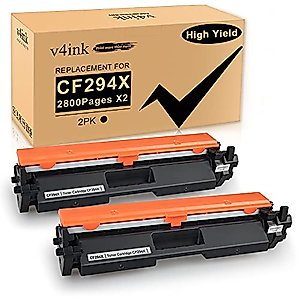 V4INK 2PK Compatible Toner Cartridge Replacement for HP 94X 94A CF294X CF294A Toner Cartridge High Yield Black Ink for HP Laserjet Pro M118dw Pro MFP M148dw M148fdw M149fdw M118 M148 Printer