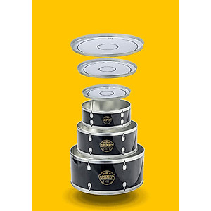 Suck UK Drum Kit Cookie Tins | Cake Container Drums | Nesting Food Storage Containers | Stackable Cake Boxes & Kitchen Accessories | Drummer Gifts & Gifts For Music Lovers | Rocker Cake Storage Tins