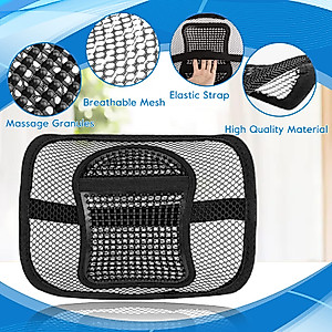 YINSHENG Mesh Back Lumbar Support, Mesh Back Support Seat Cushion Air Flow Chair Back Support with Elastic Strap Back Rest for Home Office Chair Car Seat Back Pain Relief