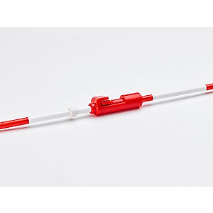 Tandem Sport Clamp-On Volleyball Net Antennae - Essential Volleyball Equipment - 2 Red & White Volleyball Antenna - Volleyball Referee Equipment - Volleyball Net Poles - Fits 36" & 1 Meter Nets