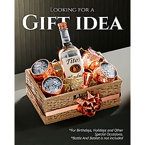 B. WEISS Moscow Mule Copper Mugs, Set Of 4 Brass Handle Copper Cups For Drinking, Each Mug is Handcrafted - Food Safe (Copper Plated Stainless Steel) (Set of 4)