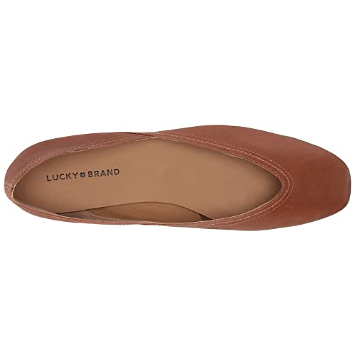 Lucky Brand Women's Alba Ballet Flat, Umber, 8