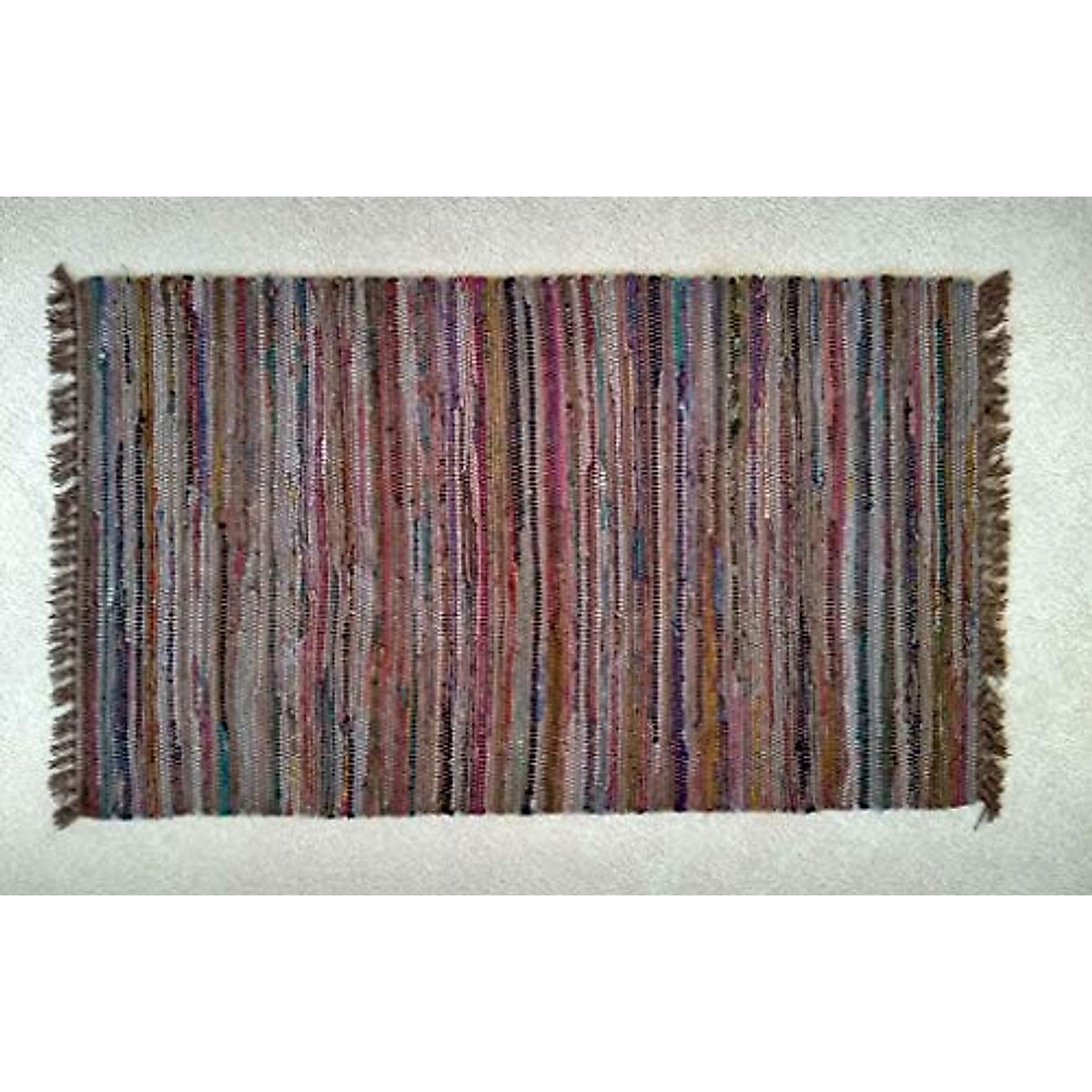 Sturbridge Country Rag Rug in Tobacco 30" x 50"