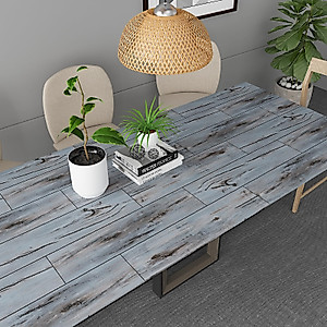 CHIHUT 6"x36" Waterproof Vinyl Flooring Planks Blue Peel and Stick Vinyl Flooring Self Adhesive Wood Grain Vinyl Floor Tile for Bathroom Kitchen RV DIY Flooring 16 Pack Laminate Flooring Planks