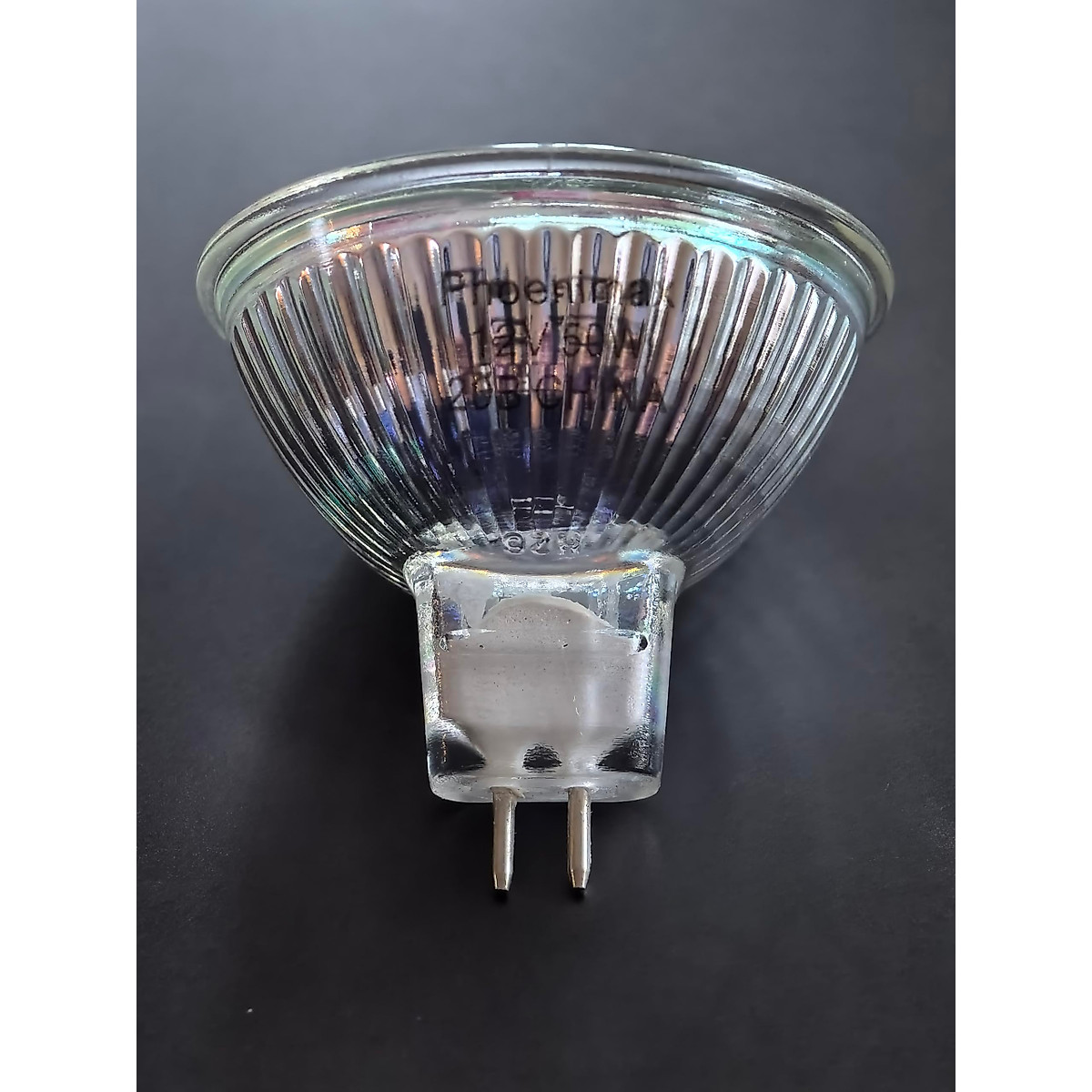 Phoenimax 6PCs MR16 12V 50W 800LM Halogen Bulb GU5.3 EXN Professional Quartz dichroic Reflector UV Stop Tempered Glass Cover dimmable for spot Lights Warm White 3000K