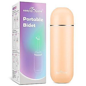 Easy@Home Portable Travel Bidet: Peri Bottle for Postpartum Care - Handheld Sprayer Kit with 380mL (12.8 oz) Large Capacity Bottle - Personal Hygiene Water Spray for Women & Men | EPB-01 Brown