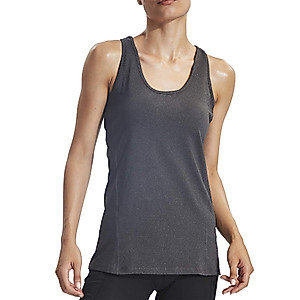 NELEUS Workout Running Racerback Long Tank Top for Women,8006,3 Pack,Black,Grey,Rose Red,L,EU XL