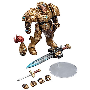 HiPlay JoyToy Warhammer 40K Collectible Figure: Adeptus Custodes Custodian Guard with Sentinel Blade 1:18 Scale Action Figures JT7837 (Guard with Sentinel Blade)