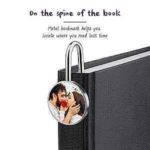 Personalized Bookmark Custom Metal Bookmarks Design Your Text Photo Logo rustless Refined Book Markers Souvenirs Memorial Gift for Book Worms Teachers Students Girlfriend Boyfriend (1")