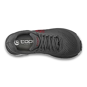 Topo Athletic Men's Lightweight Comfortable 5MM Drop Ultraventure 3 Trail Running Shoes, Athletic Shoes for Trail Running, Grey/Red, Size 14