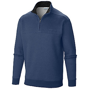 Columbia Men's Hart Mountain II Half Zip Jacket, Navy Blue, Large