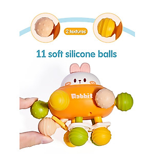 Baby Sensory Montessori Toys|Infant Teething Relief Teethers for Babies 0-6 Months|Developmental Rattles Chew Toys Gifts for 3 9 12 18 Months Girl Boy|Toddler Travel Toy for 1 2 One Year Old Gifts