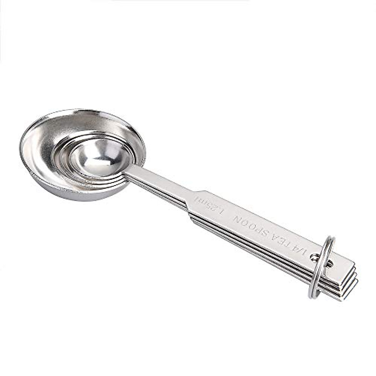 4Pcs Measuring Spoons Set, Premium Stainless Steel Metal Spoon Set, Tablespoon and Teaspoon, for Accurate Measure Liquid or Dry Ingredients, for Cooking Baking, Dishwasher Safety