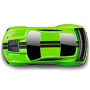 2020 Ford Mustang Shelby GT500 Bright Green with Black Stripes 1/64 Diecast Model Car by Muscle Machines 15550