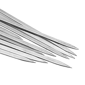 HAKSEN 16 inch Kabob Skewers with Wood Handle for BBQ Camping Cookware Campfire Grilling Cooking, Stainless Steel, 10PCS