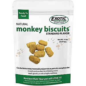 Monkey Biscuits (Standard, 9 lb.) - Healthy & Crunchy Biscuit Treat for Prairie Dogs, Parrots, Squirrels, Sugar Gliders, Hamsters, Rats, Rodents, Amazons, Macaws, Cockatoos, Birds & Other Small Pets