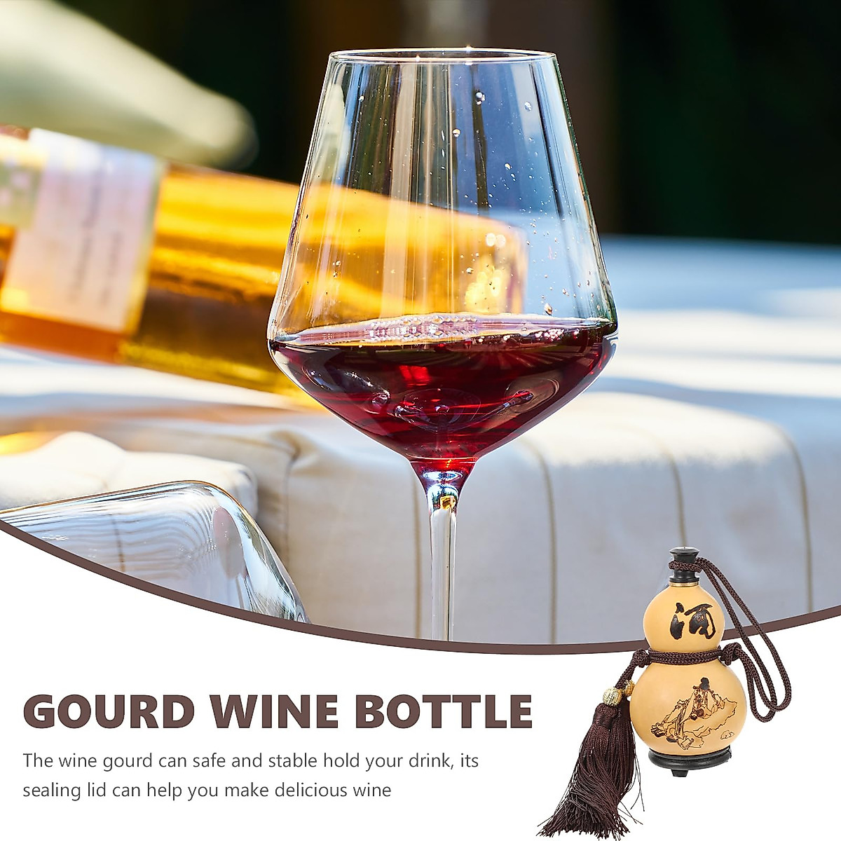 Natural Gourd Bottle Gourd Hip Flask Sake Drink Ware Gourds Drink Storage Bottle Japanese Decor Gourd Jug Japandi Decor Hot Sake Bottle Sake Decanter Sake Tank Wine Chinese Style