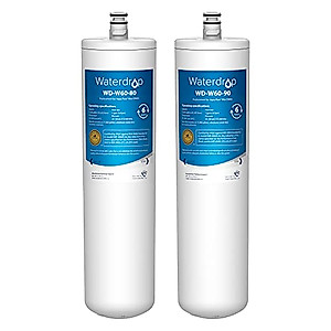 Waterdrop DW80/90 Under Sink Water Filter, Replacement for Aqua-Pure AP-DW80/90, AP-DWS1000, Kohler K-201-NA, Kohler K-202-NA (Pack of 2), Model No.WD-W60-80/90