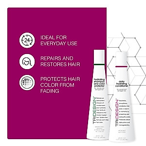 TRI Design Hydrating Shampoo & Conditioner Set - Sulfate Free Shampoo & Conditioner for Dry & Damaged Hair - Protect, Repair, and Moisturize Curly, Straight, Wavy, and Color-Treated Hair - 10.5 Ounce