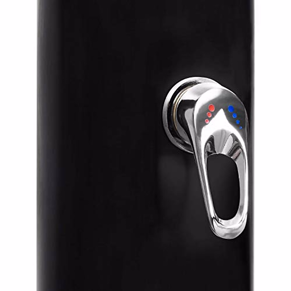 Tidyard Outdoor Solar Shower Stand with Head and Faucet Temperature Control 10.6 Gal Garden Water Shower Black for Backyard, Swimming Poolside,Camping 6.3 x 86.6 Inches (Diameter x H)