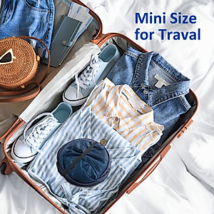 Collapsible Mesh Pop Up Laundry Hamper with Sturdy Handles and Side Pocket - Portable Foldable Clothes Baskets for Dorm, Bathroom & Travel Storage(Blue)