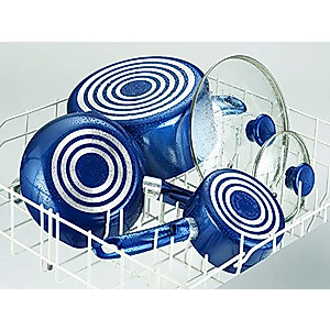 T-fal - B0370764 T-fal B03707 Excite ProGlide Nonstick Thermo-Spot Heat Indicator Dishwasher Oven Safe Fry Pan Cookware, 12-Inch, Blue