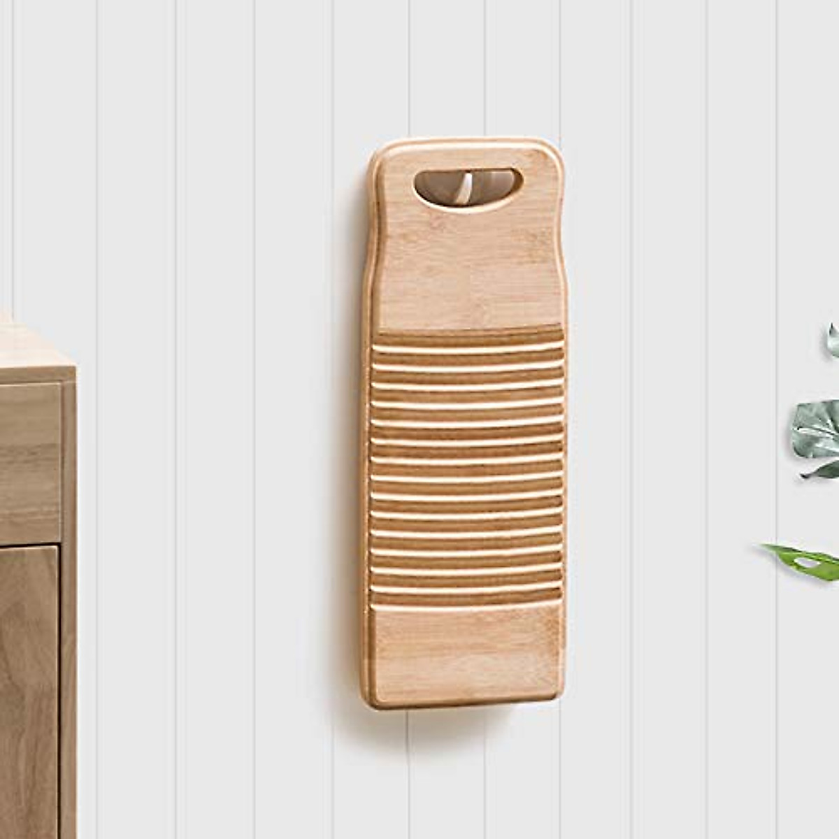 Lakingo Natural Bamboo Hand Washboard for Laundry Washing Clothes, Small Wood Scrub Board, Rustic Old Fashioned Washboard, Mini Wash Board for Hand Washing, Washboard Laundry Board for Kids Home