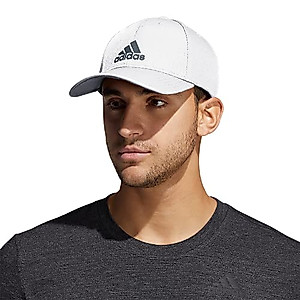 adidas Men's Decision Structured Low Crown Adjustable Fit Hat, Black/Onix Grey, One Size