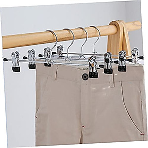 Holibanna 30pcs Boot Hanging Hold Clip Clothes Hangers Clip Hanger Stainless Steel Hangers Trouser Hangers Retractable Clothes Rack Simple Hanger Practical Hanger Clip Hanger Jeans