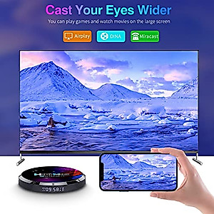 Android TV Box, H96MAX Android 11.0 TV Box Amlogic S905X4 4GB RAM 32GB ROM Android Box, 1000M LAN 2.4G/5G WiFi with 8K/6K/3D/USB 3.0/BT 4.2 TV Box with Wireless Backlit Keyboard