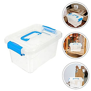 Cabilock Plastic Storage Bins 6pcs Clear Storage Latch Box Plastic Storage Container Bin with Latching Lid Stackable Nestable Shoe Box Organizer for Art Supplies Clear Plastic Storage Bins