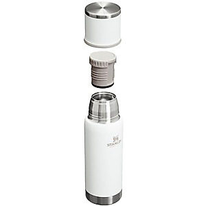 Stanley Adventure-To-Go Vacuum Bottle 17 oz | Wide Mouth with Leakproof Cup Lid | Keep Drinks Hot or Cold | Packable for Travel | Insulated Stainless Steel Thermos | BPA-Free | Frost