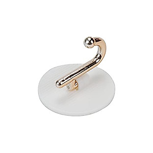 Pufguy Wall Mounted Hooks Self-Adhesive Hooks Wall Hangers Waterproof Hook Oilproof Hanger for Coat Towel Key Bathroom Kitchen-8pcs(White)