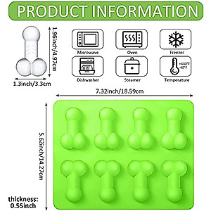 YSBZChu 3D Ice Silicone Mold,Funny Shape Ice Cube Tray,1 pcs Easy Reusable BPA Free Chocolate Sugar Tools Baking Molds for Single Bar Party Birthday Cocktails Beverages Frozen Drinks Coffee (B)
