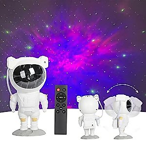 Utnmdd Astronaut Light Star Galaxy Projector - Star Night Light for Kids LED Sky Astronaut Projector with Timer, Remote Control and 360°Adjustable Rotating for Bedroom (Astronaut)