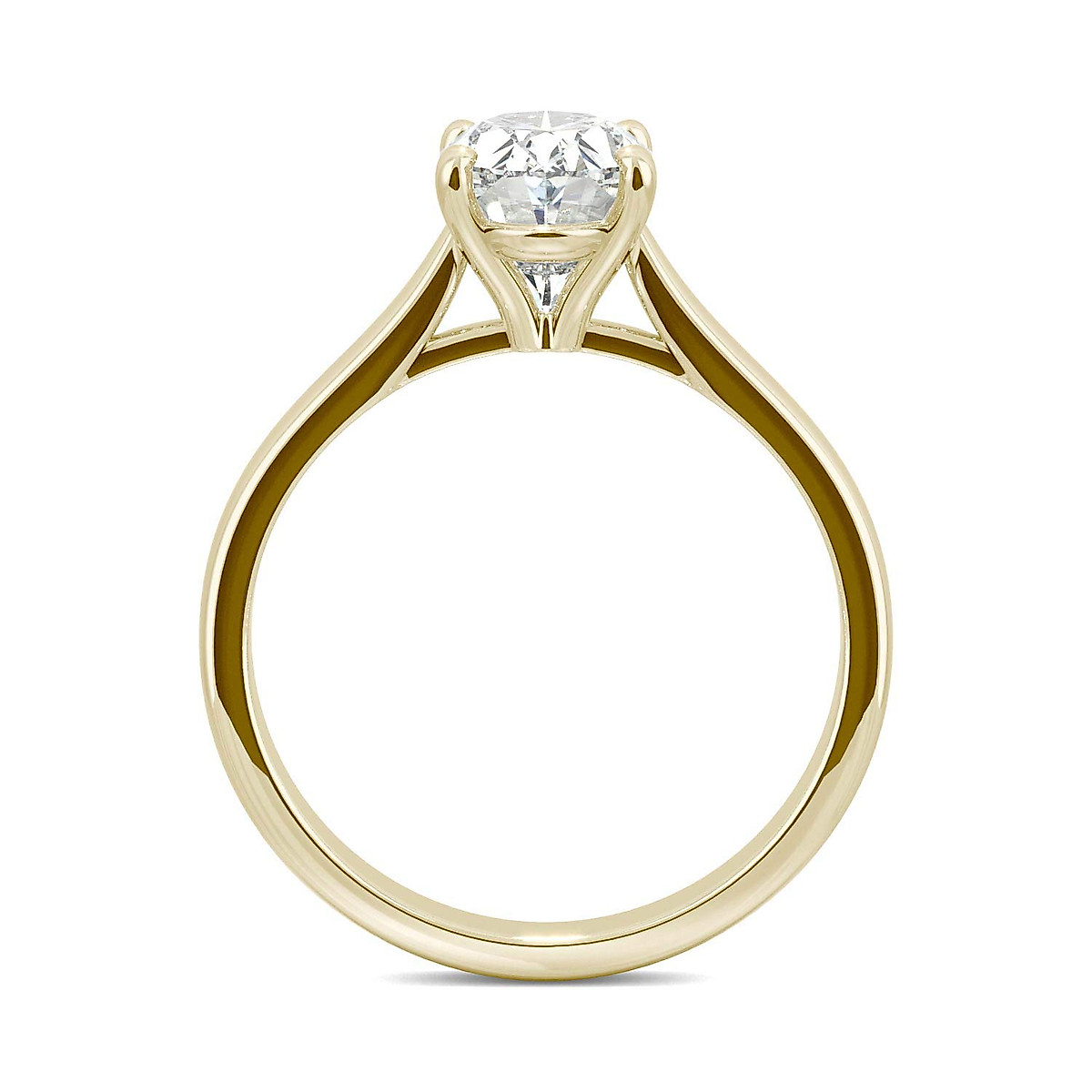 Moissanite by Charles & Colvard 10x6mm Elongated Oval Engagement Ring-size 9 2.30ct DEW