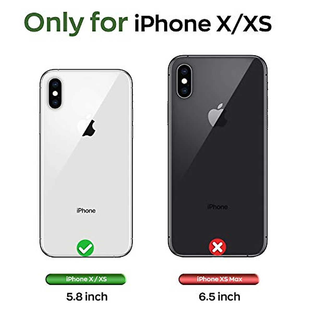 Eonfine for iPhone X Case/iPhone Xs Case Waterproof, Built-in Screen Protector Full-Body Clear Call Quality Heavy Duty Shockproof Cover Case for iPhone X/iPhone Xs (Black)