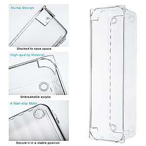 HighFree 24 Pcs Clear Desk Drawer Organizer Tray with 5-Size, Plastic Bathroom Makeup Drawer Dividers, Versatile Organizer Container Storage Bins for Kitchen,Office,Dresser & Cabinet