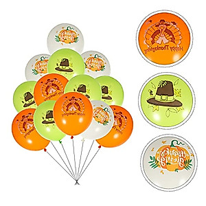 NOLITOY 90 pcs thanksgiving balloons Pumpkin Party Balloons Autumn Turkey Balloon party supplies fall garland orange ballon orange decorations Theme Latex Balloons Festival Balloons unique