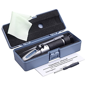 Brix Refractometer with ATC - Tiaoyeer Digital Handheld Refractometer for Beer Wine Brewing, Dual Scale-Specific Gravity 1.000-1.130 and Brix 0-32%