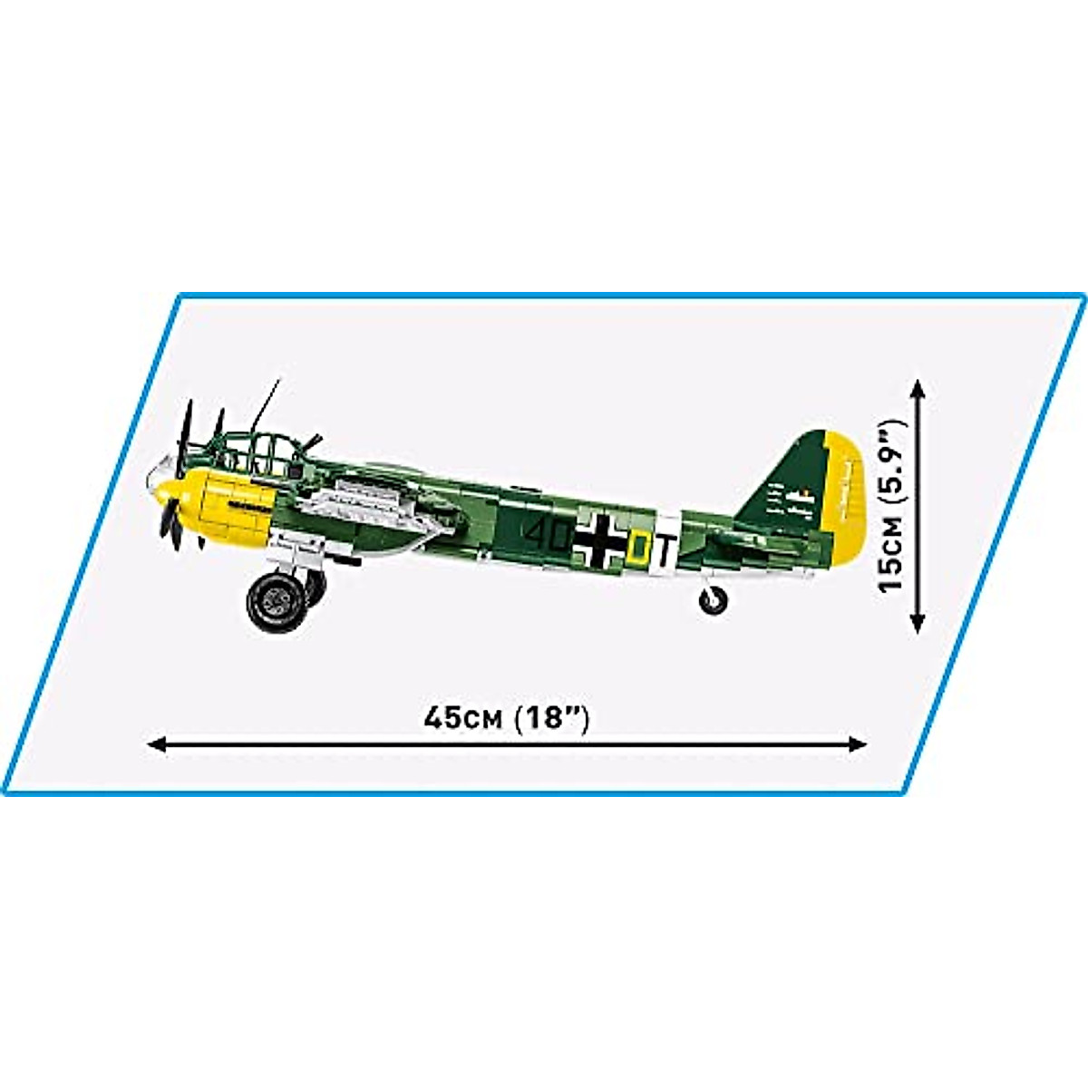 COBI Historical Collection World War II Junkers JU-88 Plane, 1180 pcs